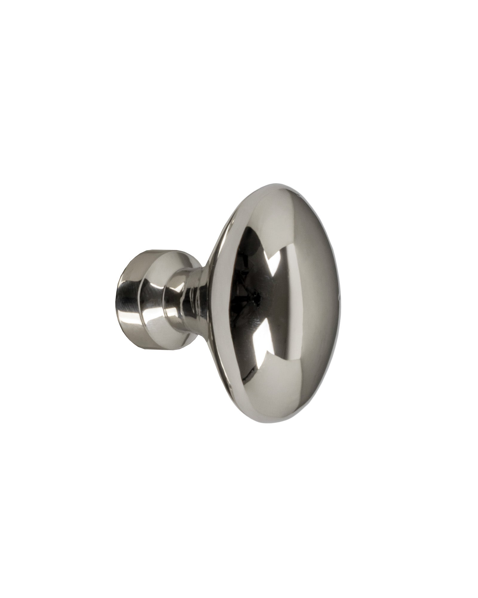 Oval knob nickel - Classic style kitchen knob - Sekelskifte