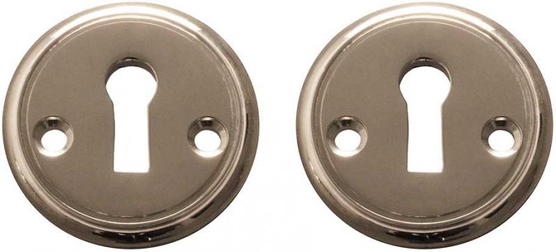 Escutcheon in nickel 47 mm (1.85 in.) - key plate - Old style – Sekelskifte