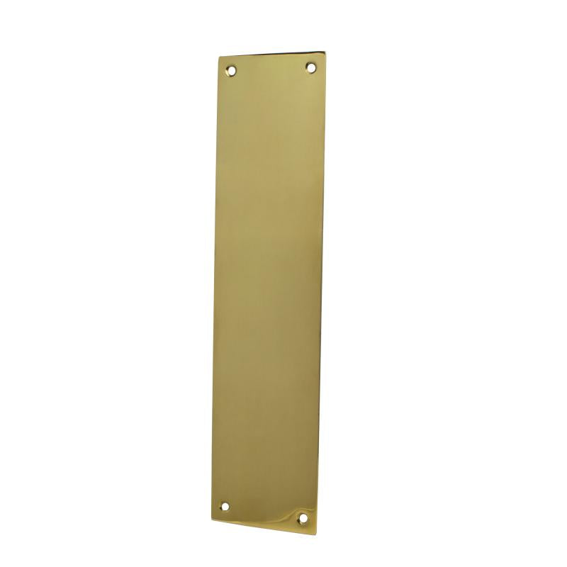 Untreated Brass Push Plate 75 x 300 mm (2.95 x 11.81 in) - Sekelskifte
