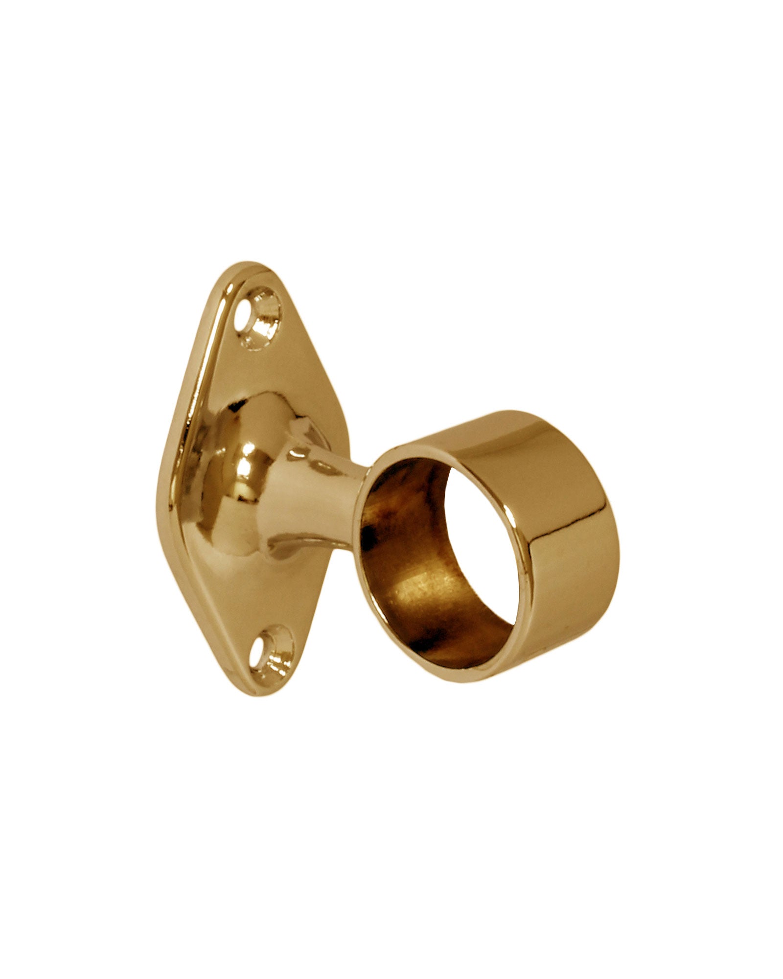 Connecting rail bracket for 25 mm tubes - Rhombus brass – Sekelskifte