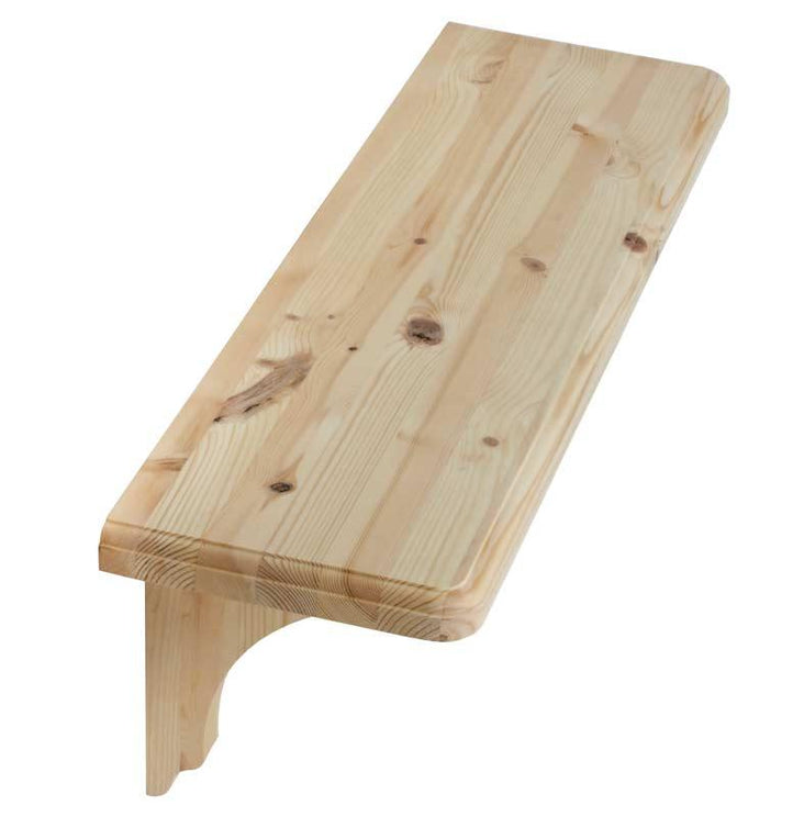 Shelf board in wood, 115 cm (45.3 in.) - Retro-style wooden shelf ...