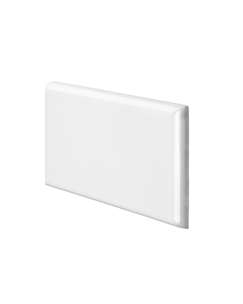 Kakel Victoria - 7,5 x 15 cm vit bullnose för höger hörn - Sekelskifte