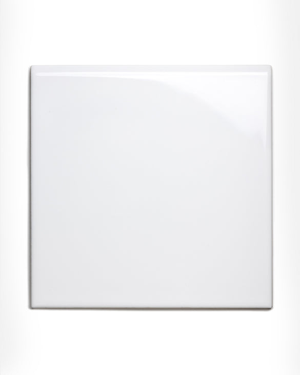 Kakel Victoria - 15 x 15 cm vit bullnose rundad sida - Sekelskifte