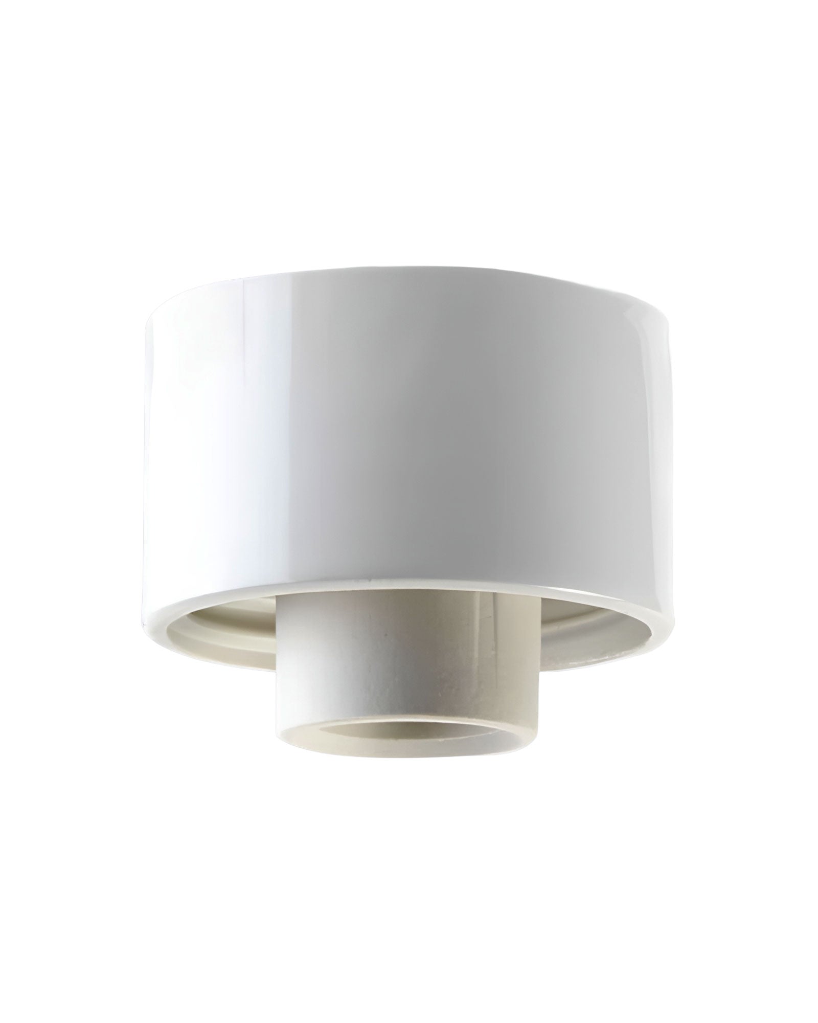 Porcelain light fixture base IP54 - White porcelain/vertical – Sekelskifte