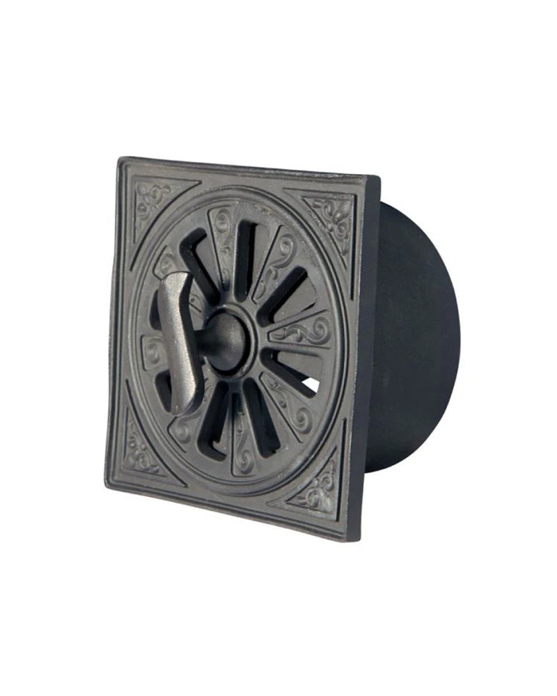 Rosette Ventilator - Black aluminum d=120 mm - retro style – Sekelskifte
