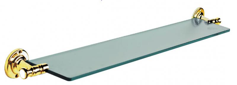 Glass shelf with brass holders - 720 mm - Classic style – Sekelskifte