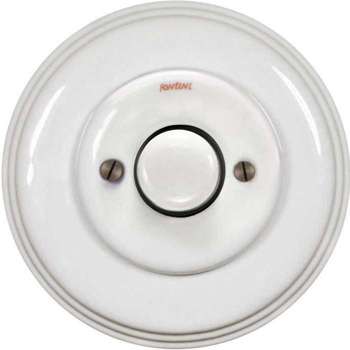 Round dimmer switch for LED lights - white porcelain - Retro style ...