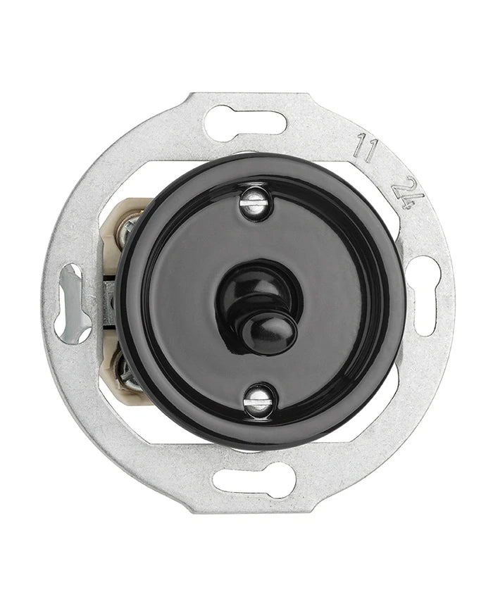 Switch Insert Black Porcelain – Toggle Switch (Lever) – Sekelskifte