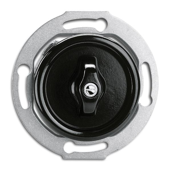 Round rotary alternation switch without frame in black Bakelite ...