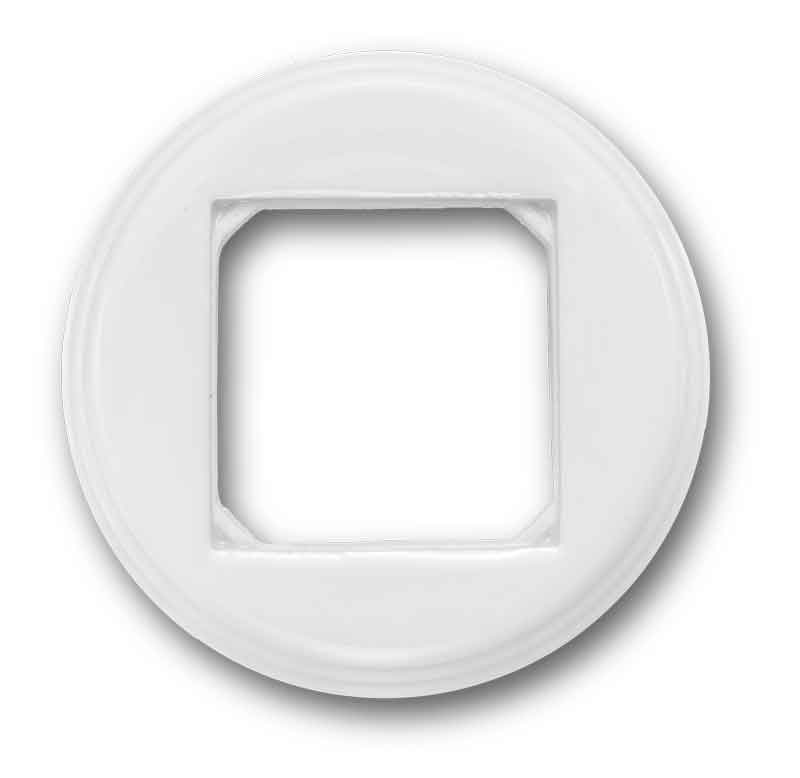 Frame with squared hole - white porcelain – Sekelskifte
